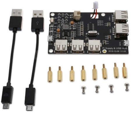 Raspberry Pi 3/4 Self Powered USB Hub