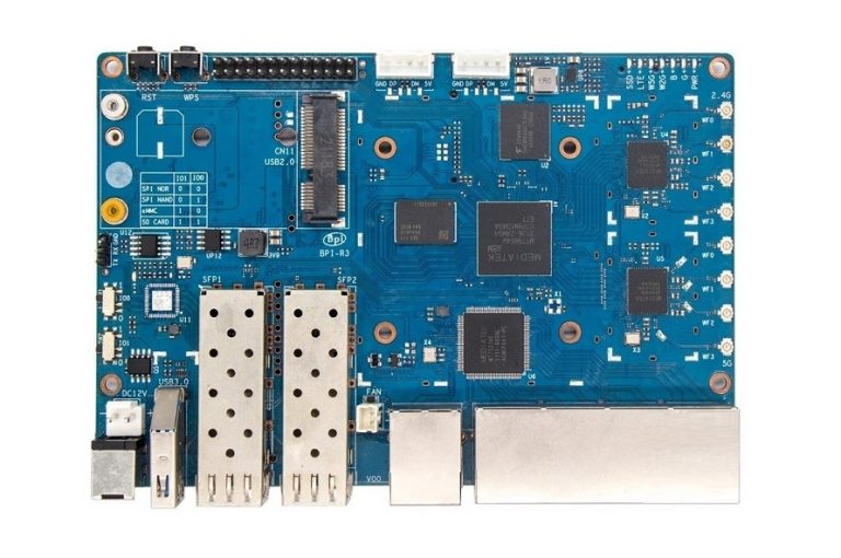 Banana Pi BPI-R3 Router Board: Wi-Fi 6 & Dual Fiber SFP Ports
